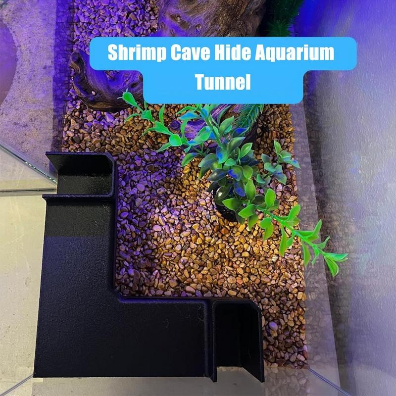 Jual Shrimp Cave Aquarium Tunnel Corner Aquarium Cave Corner Fish Tank ...