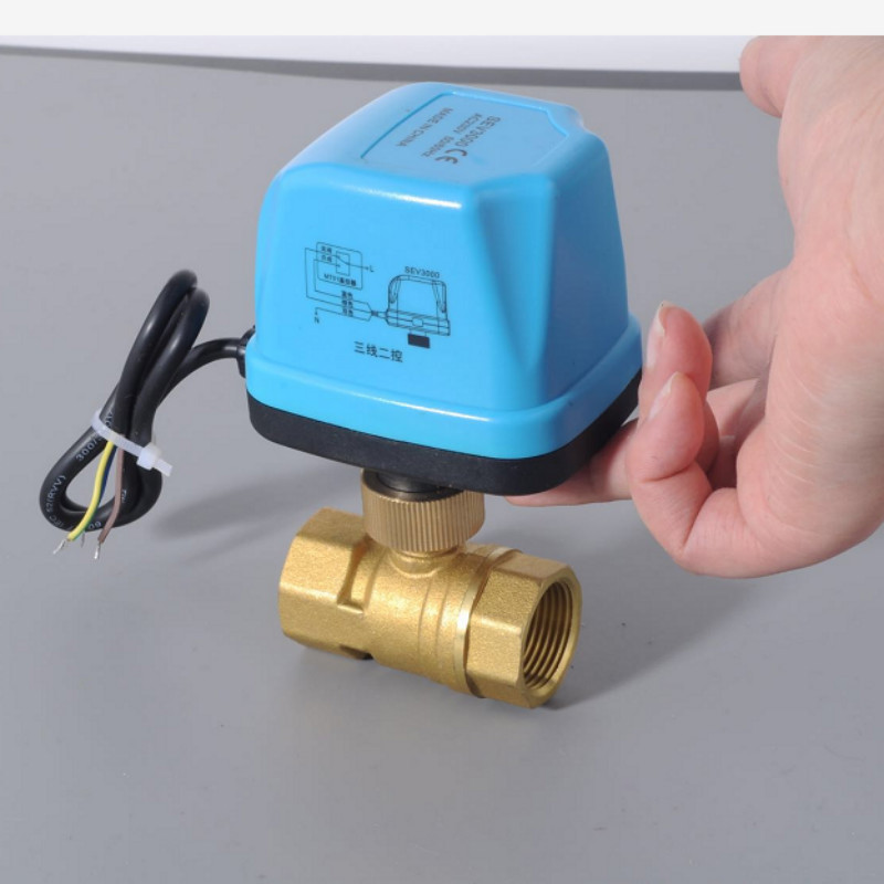 Jual AC220V Electric Ball Valve Brass Motorized Ball Valve Switch type electric two-way valves ...