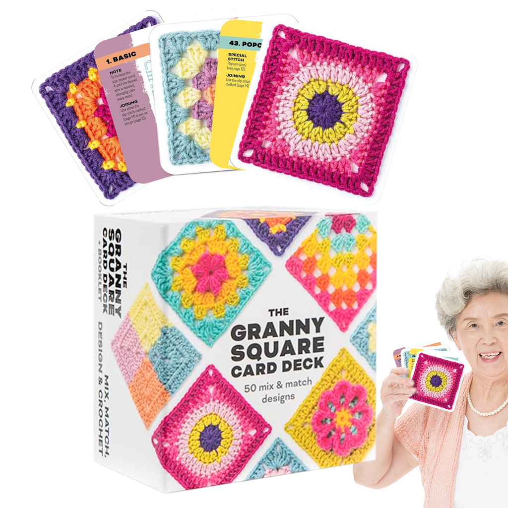 Jual The Granny Square Card Deck - 50 Mix & Match Designs, Crochet ...