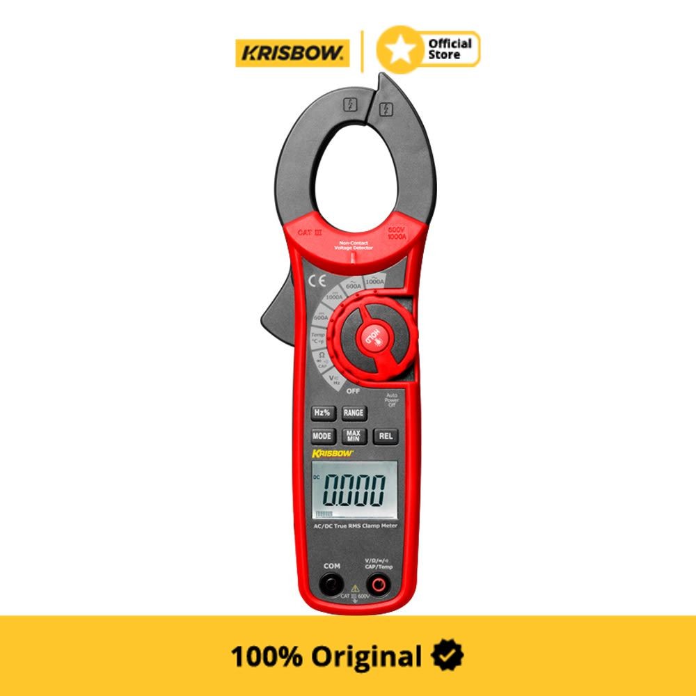 Jual Krisbow Clamp Meter Tang Ampere Ac/Dc Pro True Rms 1000 A | Shopee Indonesia