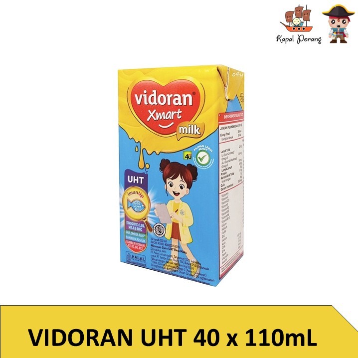 Jual Vidoran Xmart UHT Susu Cair Madu [40pcs / 110 ml] | Shopee Indonesia