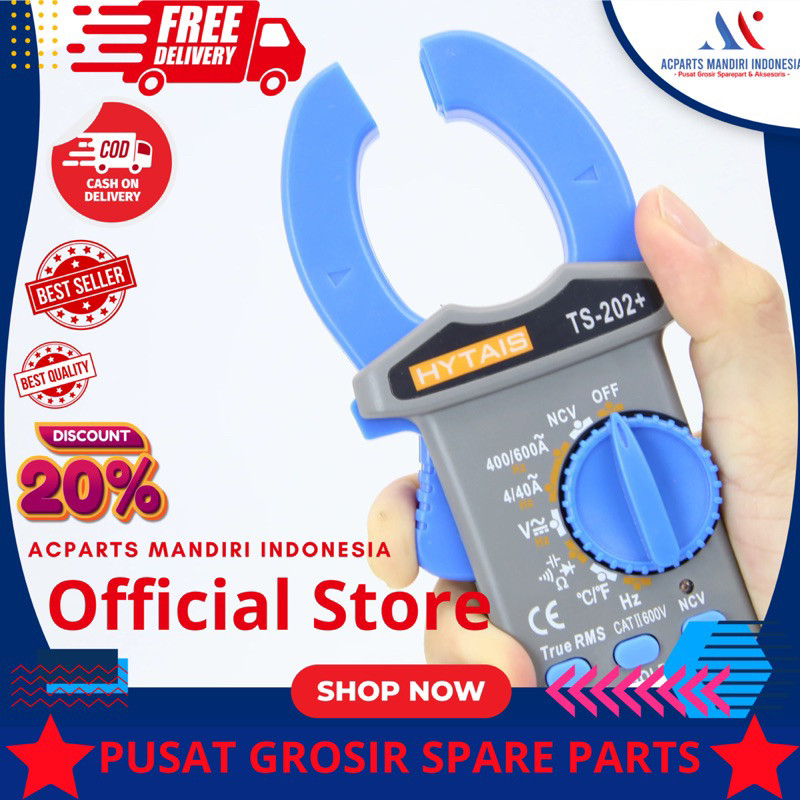 Jual WG46RK HYTAIS TS-202+ ORIGINAL, Digital Clamp Meter / Tang Ampere Digital | Shopee Indonesia