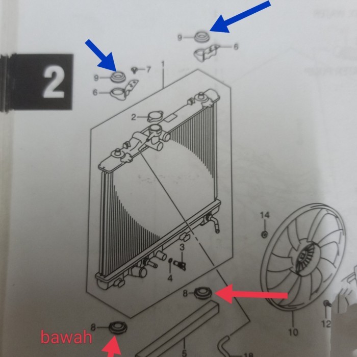 Jual Karet dudukan penahan Radiator atas Suzuki Ertiga Original Hrg 1 ...