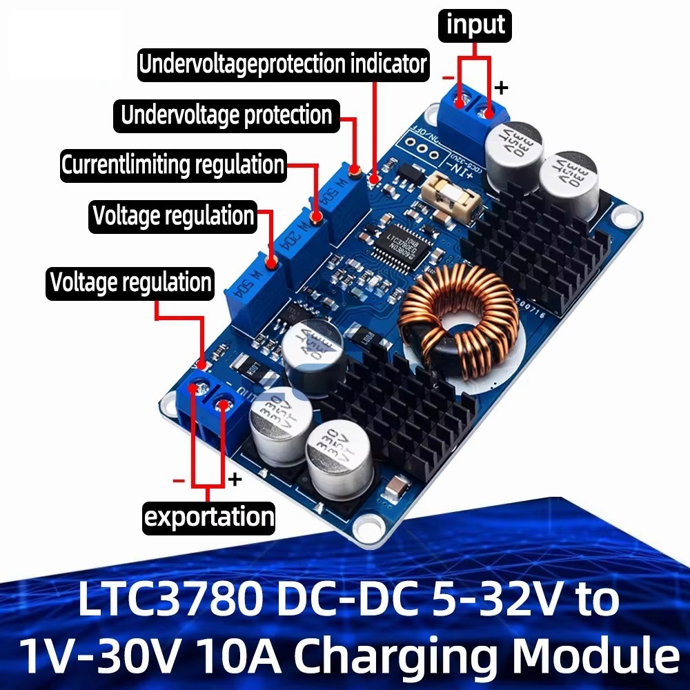 Jual LTC3780 step up down regulator dc boost buck converter cc cv 10A ...
