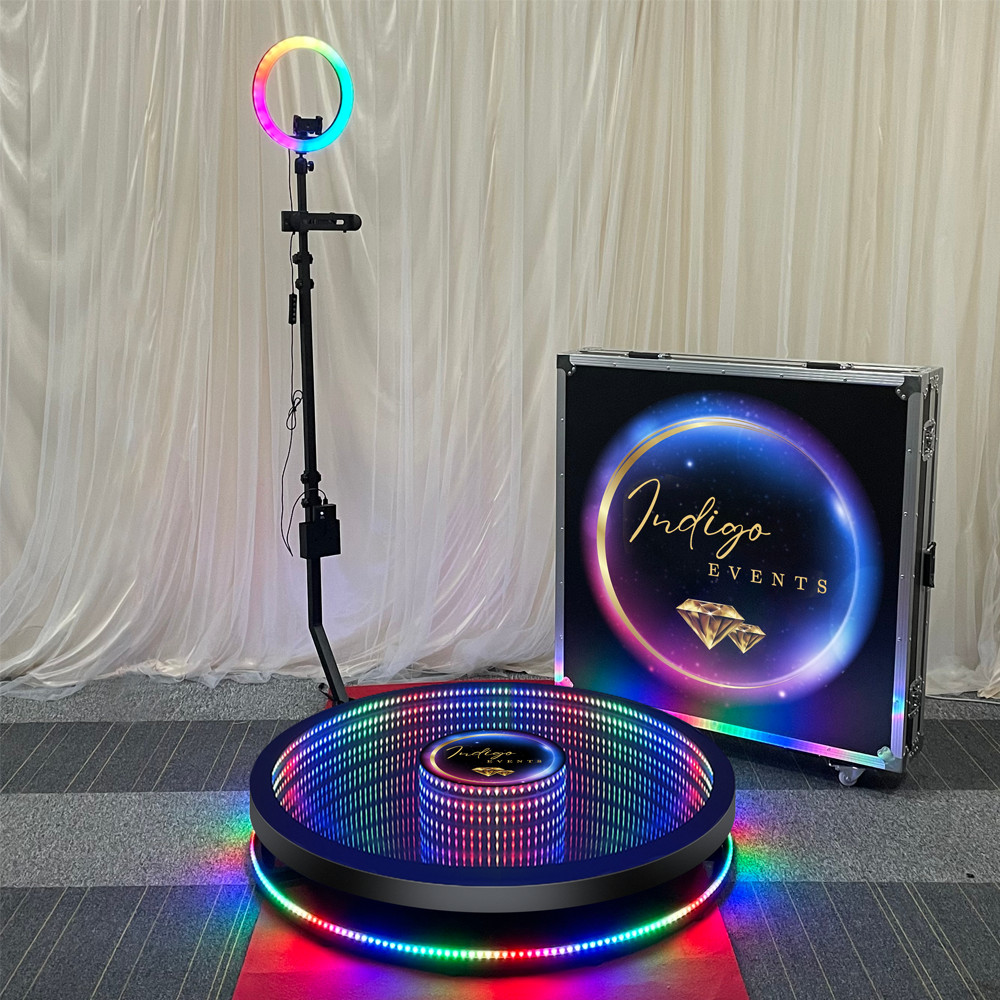 Jual Portable 360 Photo Booth Glass Platform 68 80 100 115cm Picture ...