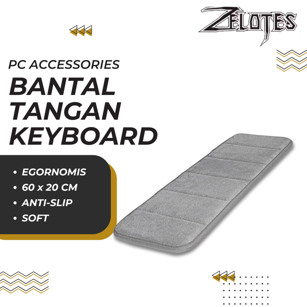 Jual Zelotes Bantalan Pergelangan Tangan Ergonomic Soft Keyboard Pad 20 ...