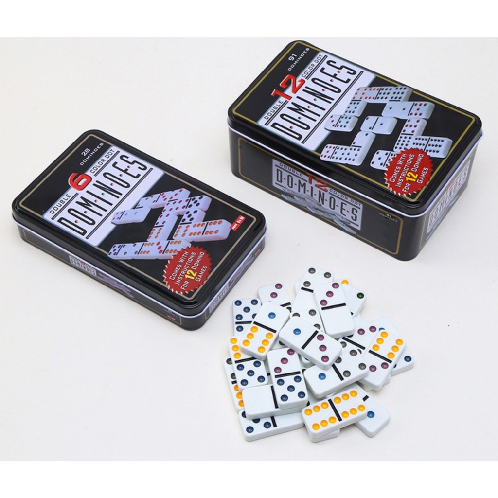 Jual 28pcs Batu Domino Batu Game Kotak Kaleng Set Game Dominoes Batu ...