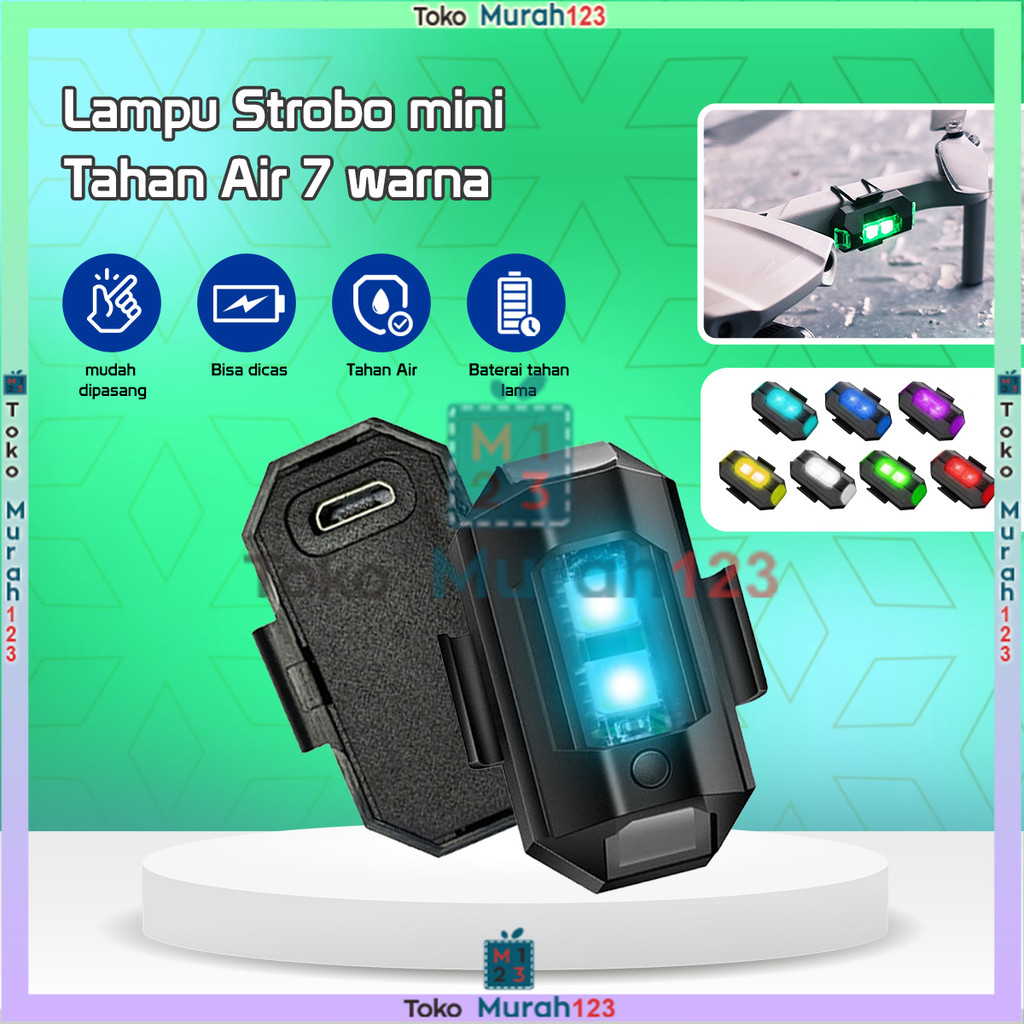 Jual Anti Tabrakan Lampu Strobo LED 7 Warna Universal Untuk Motor ...