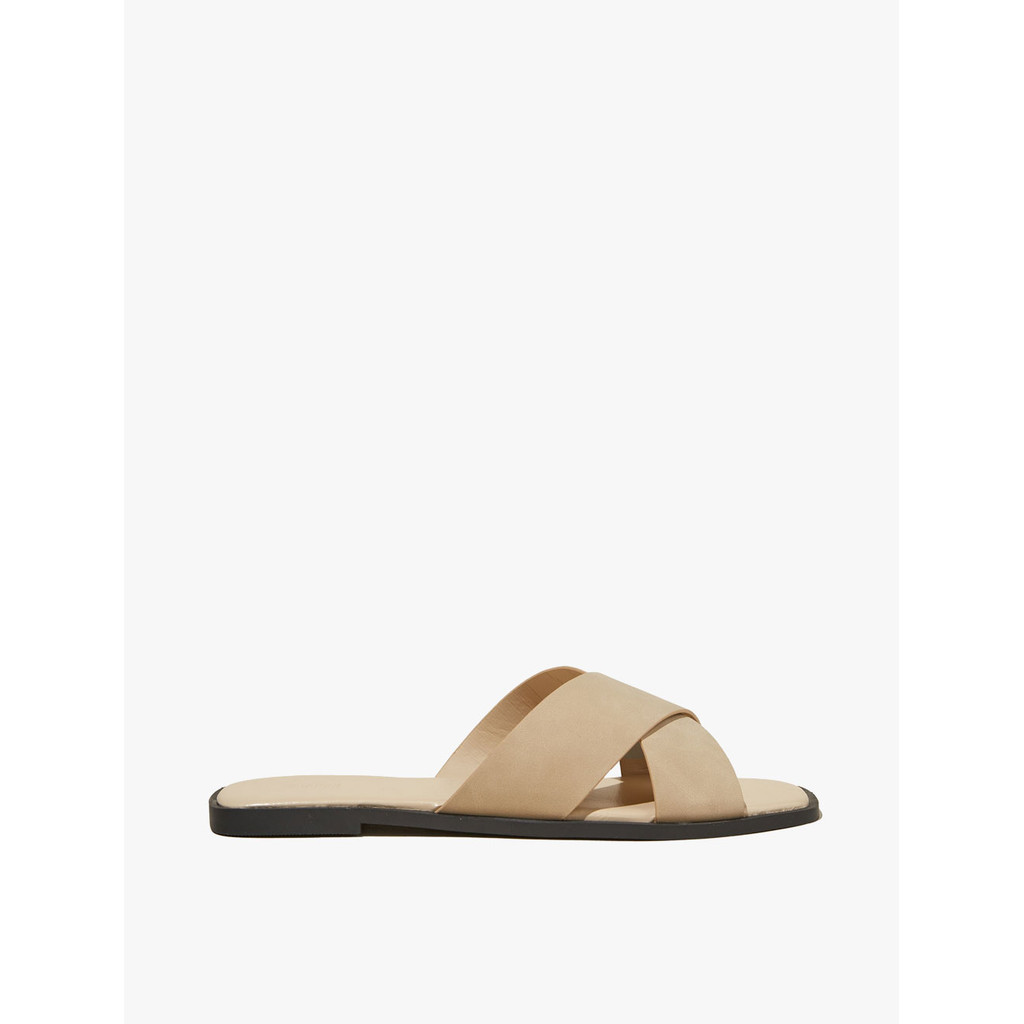Jual Rubi - Sandal Flat - Cloverly Crossover Slide - Light Sand Nubuck ...
