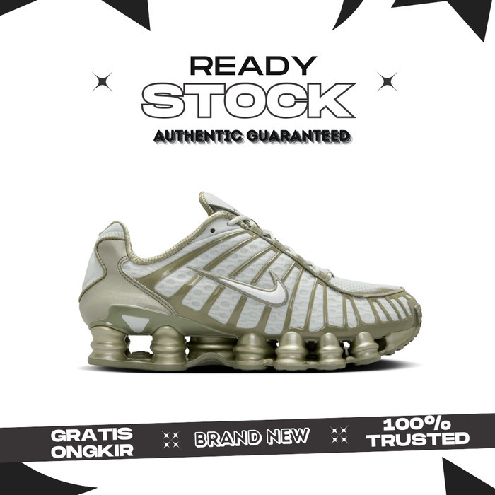Jual N*ke Wmns Shox TL Silver Light Army | Shopee Indonesia