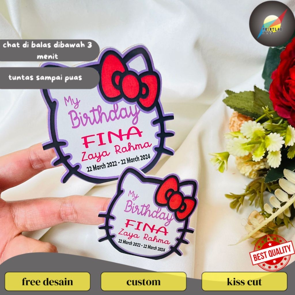 Jual PrintLab 9-15 Sticker Karakter Ulang Tahun Anak Stiker Label ...