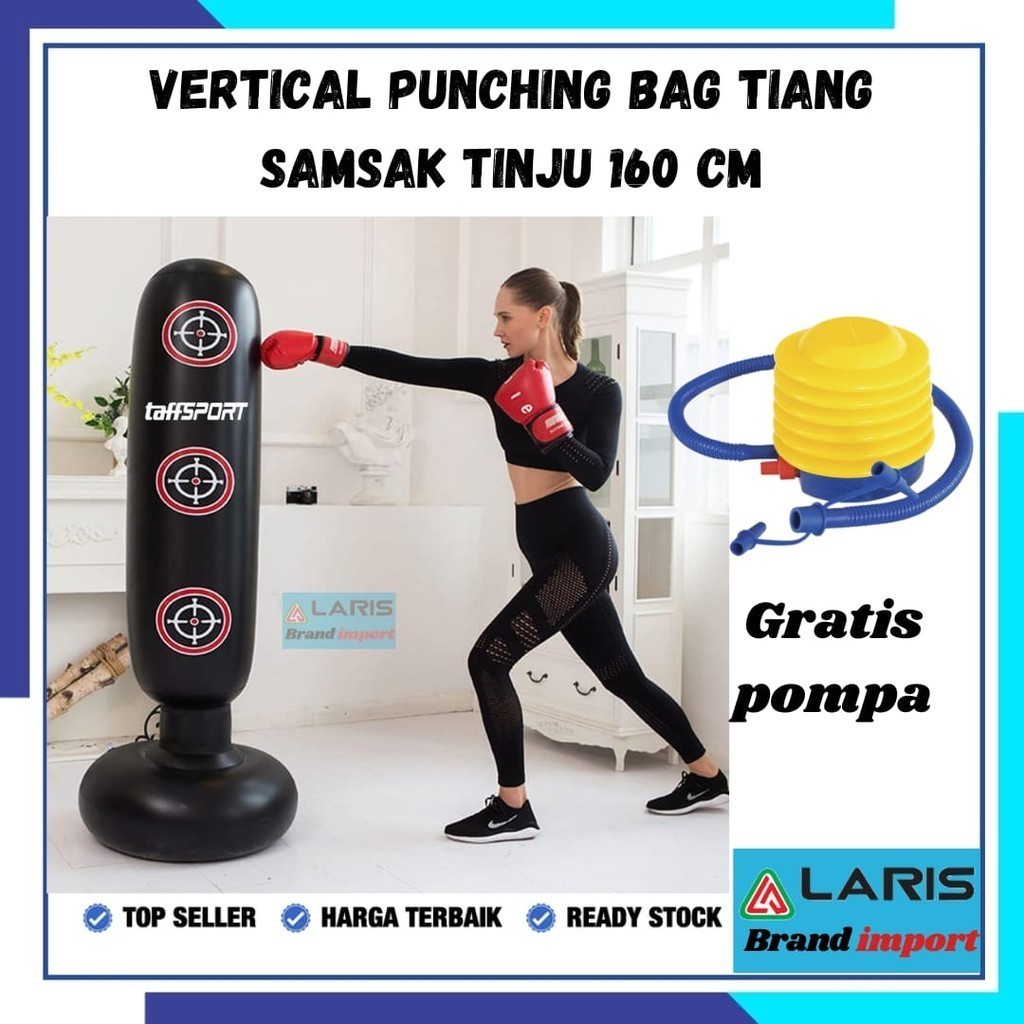Jual TaffSPORT Vertical Punching Bag Tiang Samsak Tinju Inflatable 160 ...