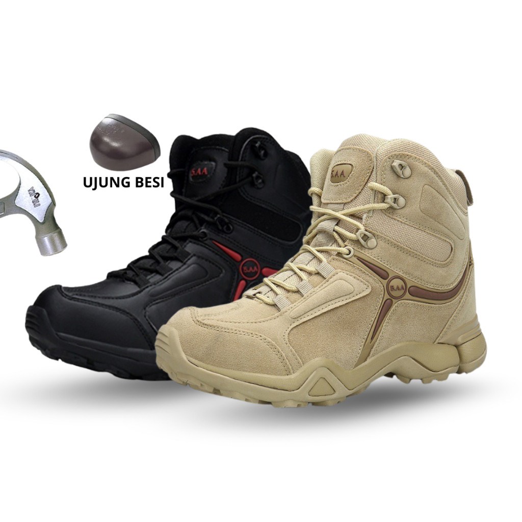 Jual Promo Sepatu Safety Boots DELTA tactical gunung adventure Hiking ...