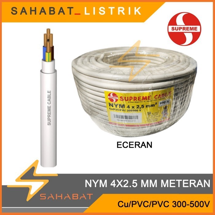 Jual Kabel Listrik Supreme NYM 4x2.5 4x2,5 mm Meteran Per Meter | Shopee Indonesia