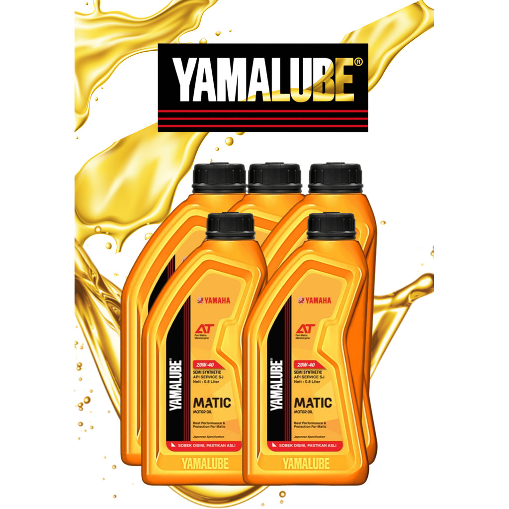 Jual Paket Bundling 5 Botol Yamalube Matic 0.8L (800 ml) | Shopee Indonesia