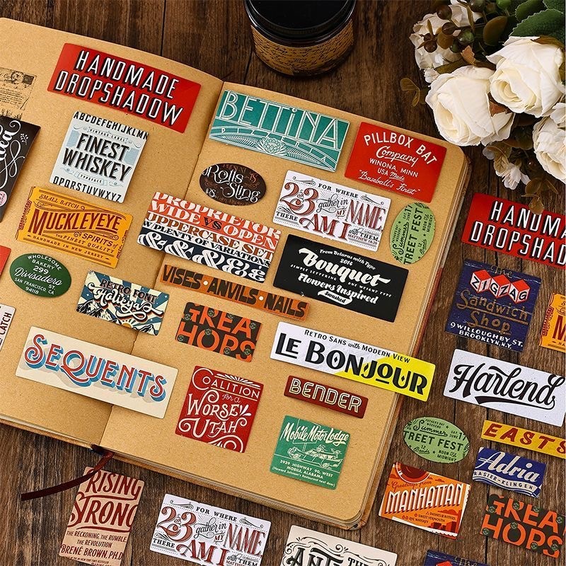 Jual Sticker 100 Lembar Art Paper Vintage Scrapbook Journal Sticker ...