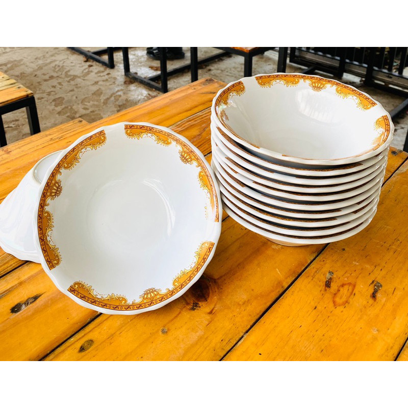 Jual TANJUNGMERUSHOP mangkok keramik mahkota piring keramik mahkota ...