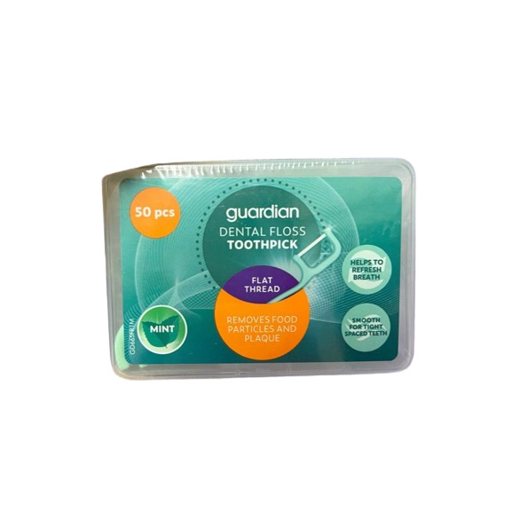 Jual Guardian Dental Floss Toothpick Flat Thread - 50pcs Mint - Pharma ...