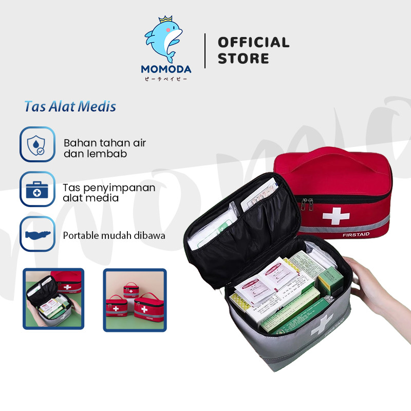 Jual Momoda First aid kit medicine strong bag fortable medical kit ...