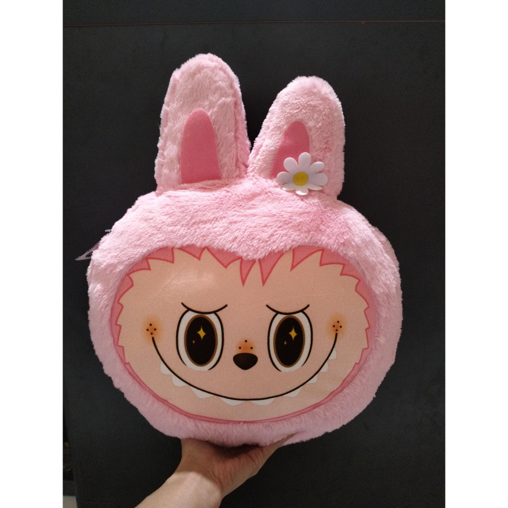 Jual 40CM Bantal Labubu The Monster Macaroon bahan bulu halus lembut ...