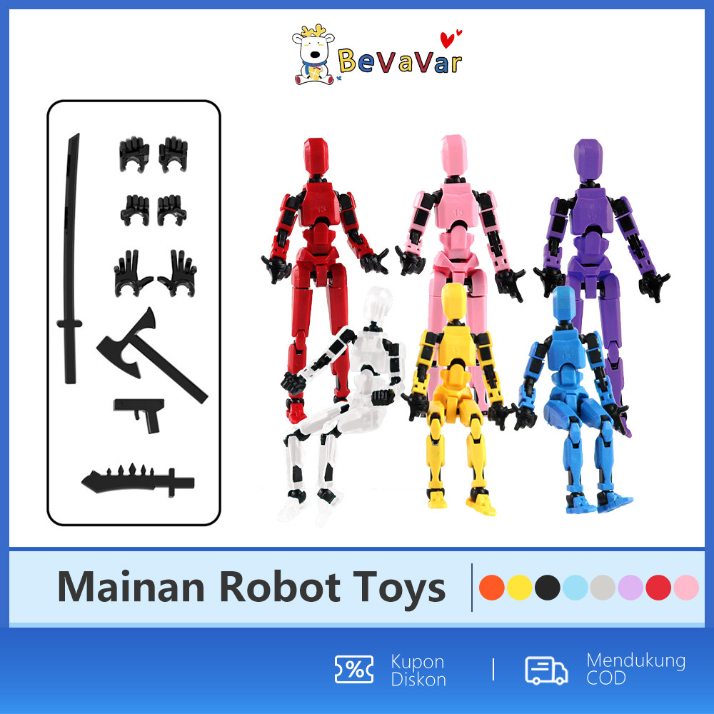 Jual BEVAVAR Dummy 13 Action Figure Mainan Perakitan Robot Dekompresi ...