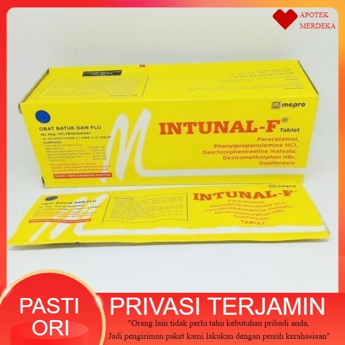 Jual Intunal Forte 10 Tablet / Intunal F Tablet Per Strip Isi 10 Tablet ...