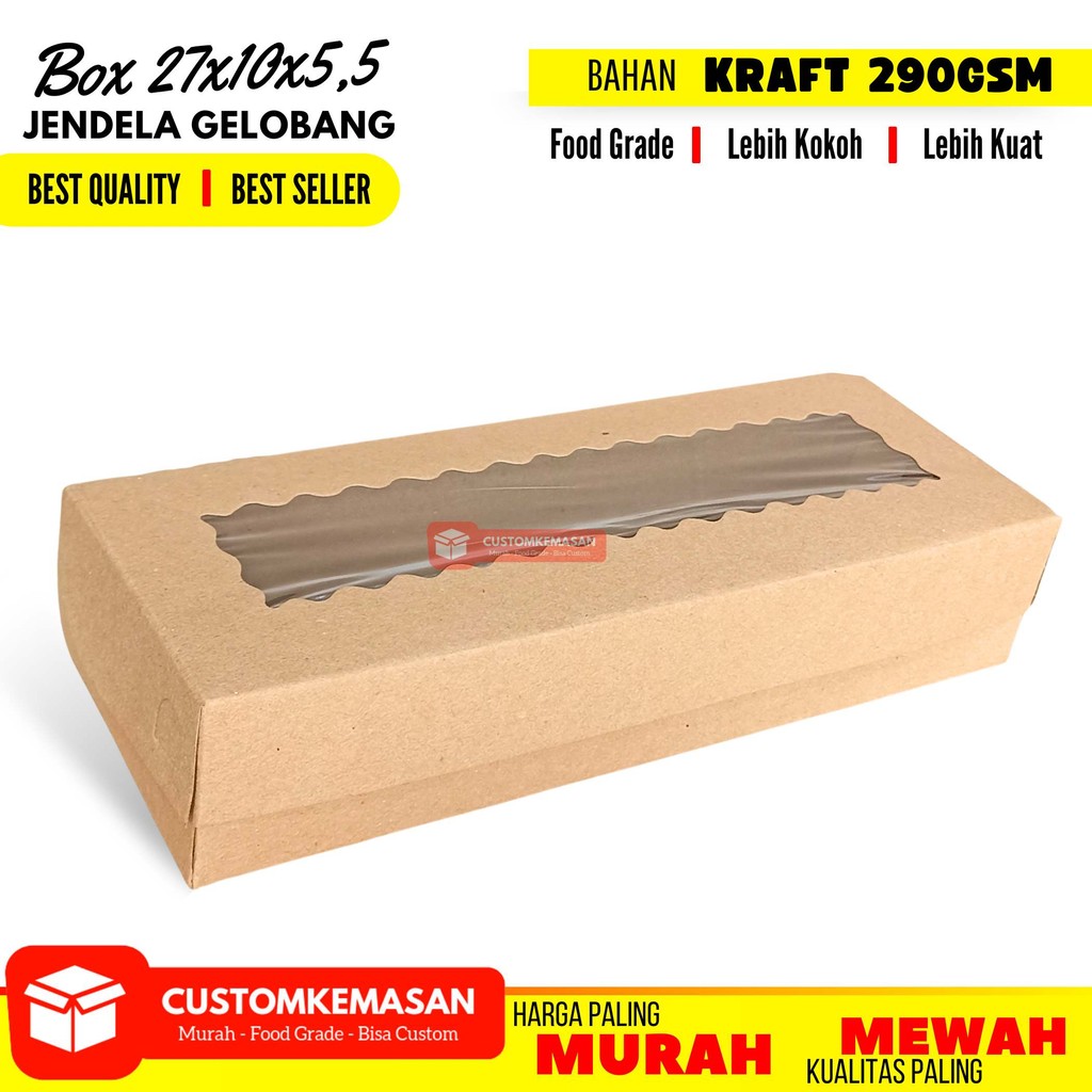 Jual Box Donat Isi 3 Jendela / Dus Donat / Kemasan Donat / Dus Bandeng ...