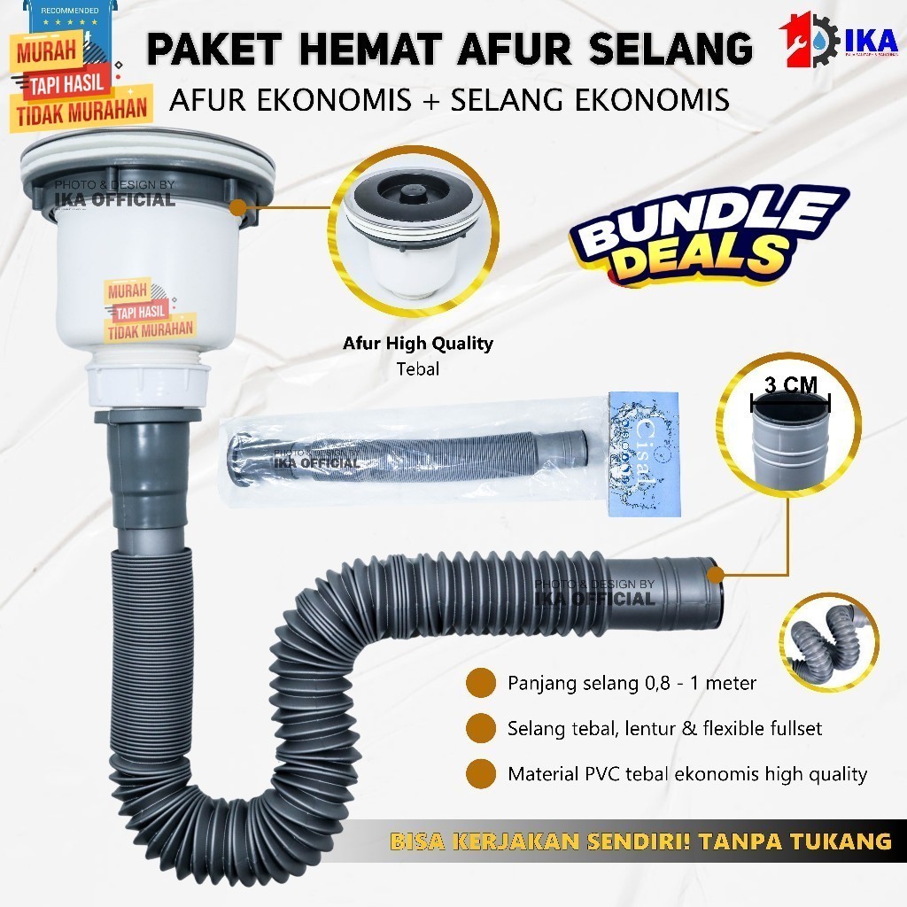Jual Satu Set Afur Lengkap Afur Bak Cuci Piring + Selang BCP Stainless ...