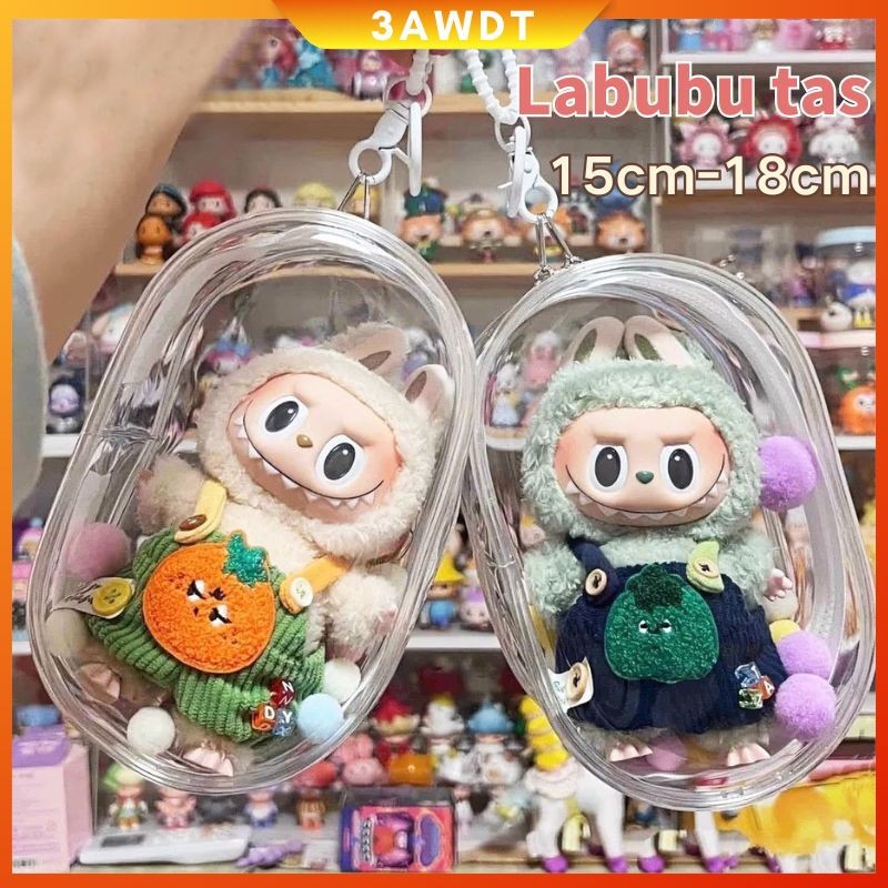 Jual 【COD】Labubu Zimomo15cm-18cm Tas penyimpanan transparan PVC Pop ...