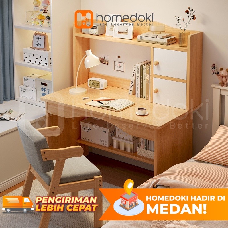Jual Homedoki Meja Belajar / Meja Kantor / Meja Rias Minimalis / Meja Rias Aesthetic / Meja Rias ...