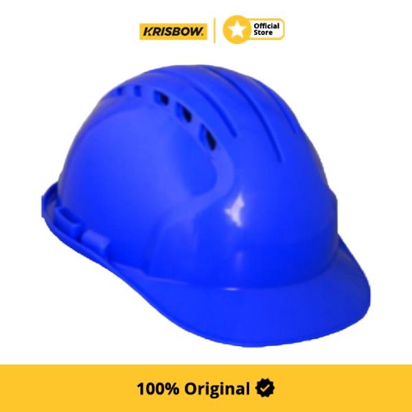 Jual Krisbow Helm Keselamatan Kerja Front Brim Ecm Hdpe - Biru Safety ...