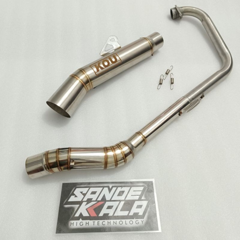Jual Super OPEN! Kou Mahachai Canister open pipe 51mm for Tmx 125 155 ...