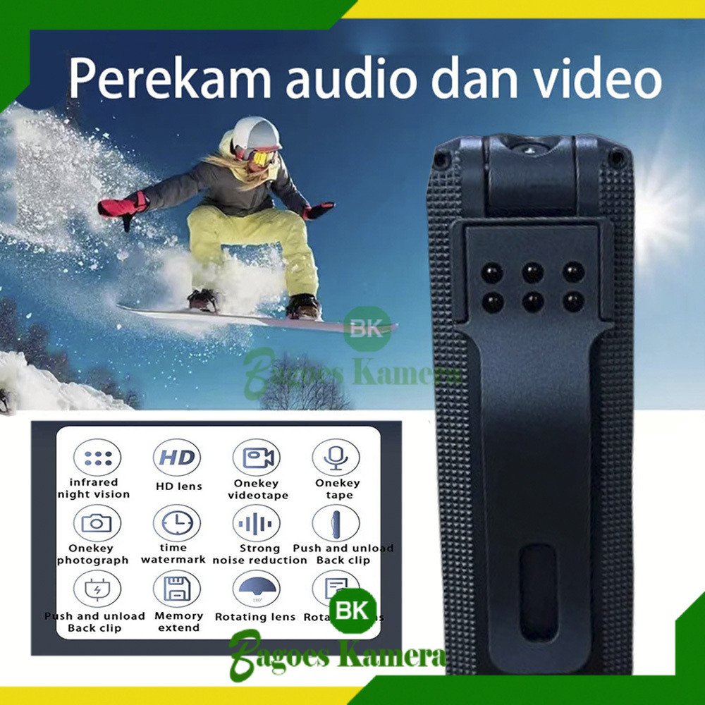 Jual [BK] Kamera Pen Meeting Notes Back Clip Anti-shake Camera 720P ...