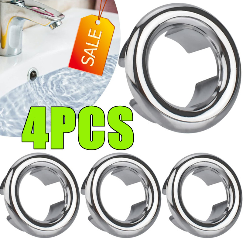 Jual 4/2/1Pc Plastic Sink Hole Overflow Cover for Kitchen Bathroom ...