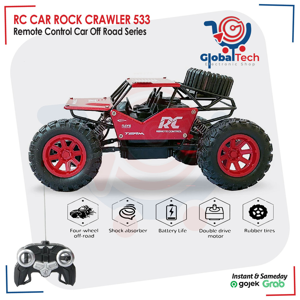 Jual Mobil REMOTE CONTROL RC 533 1:18 Monster Truck ROCK CRAWLER ...