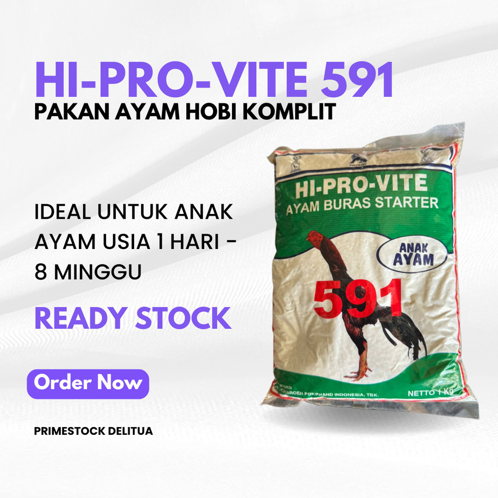 Jual HI-PRO-VITE 591 - Pakan Ayam Buras Starter untuk Pertumbuhan ...