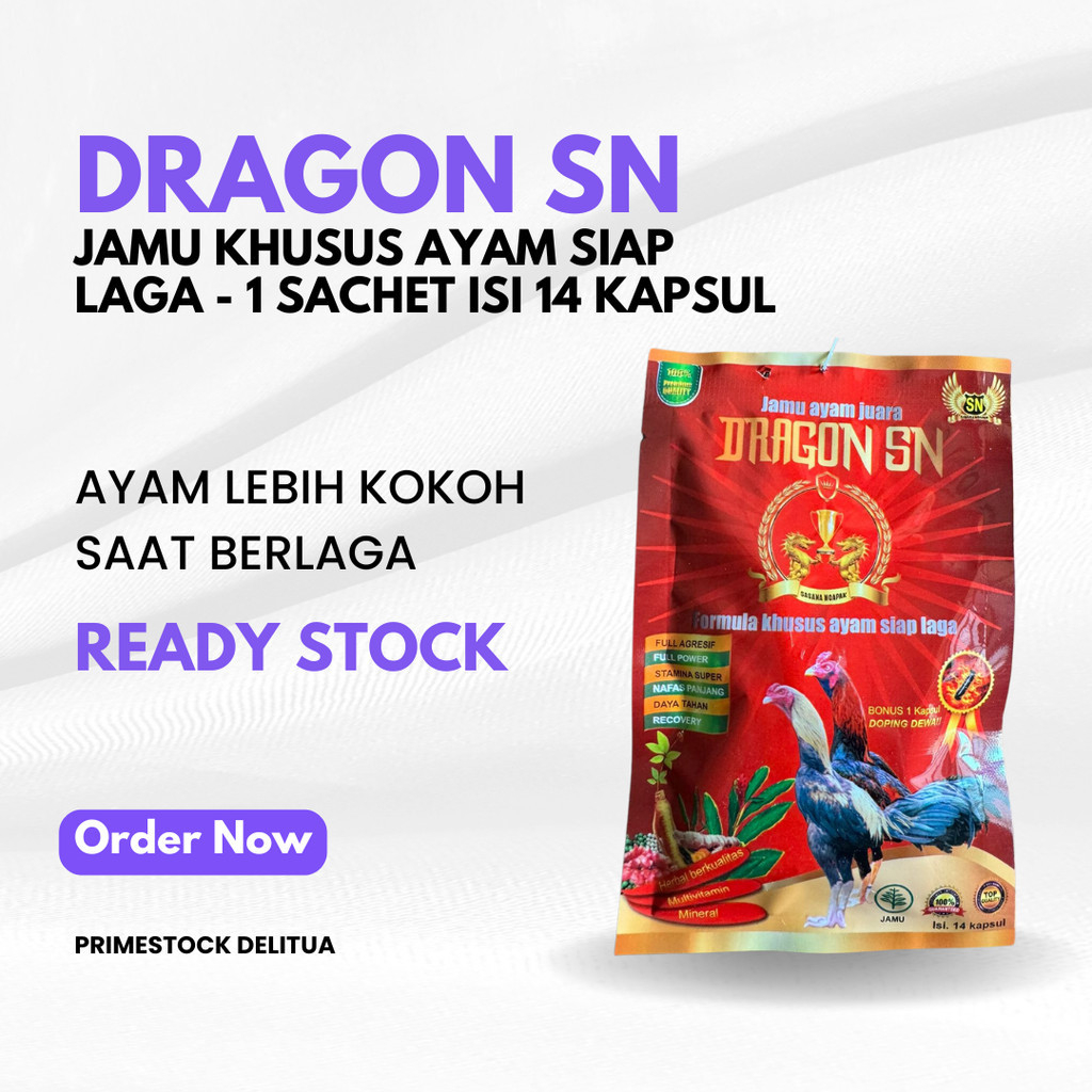 Jual DRAGON SN - Jamu Ayam Juara 1 Sachet Isi 14 Kapsul | Shopee Indonesia