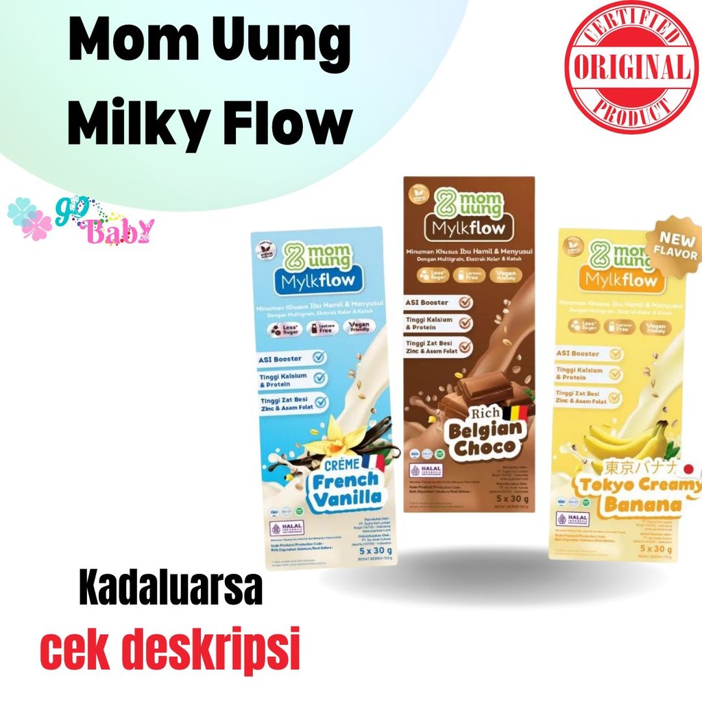 Jual Mom Uung Milky Flow 150 gr - Asi Booster Belgian Choco/French Vanilla | Shopee Indonesia
