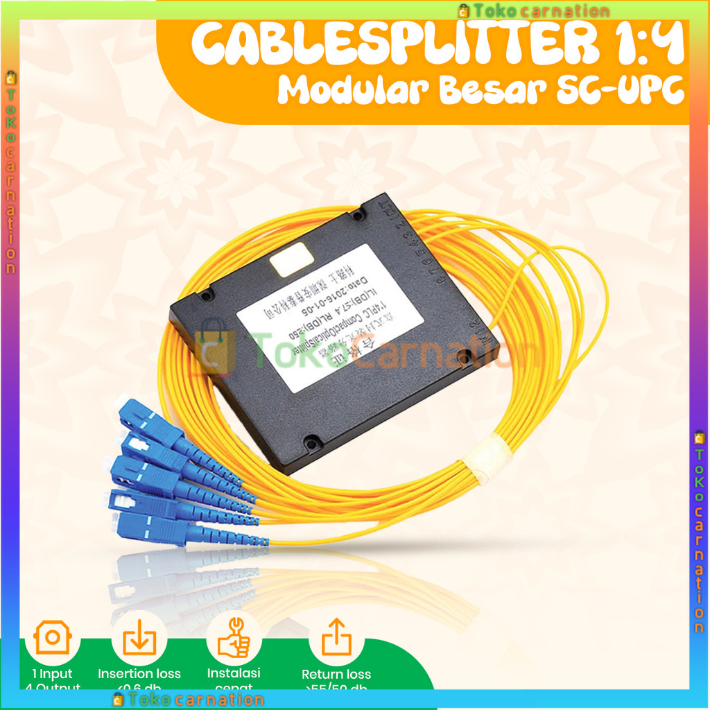 Jual Kabel Splitter Modular Besar Passive Splitter 1-4 SC UPC | Shopee ...