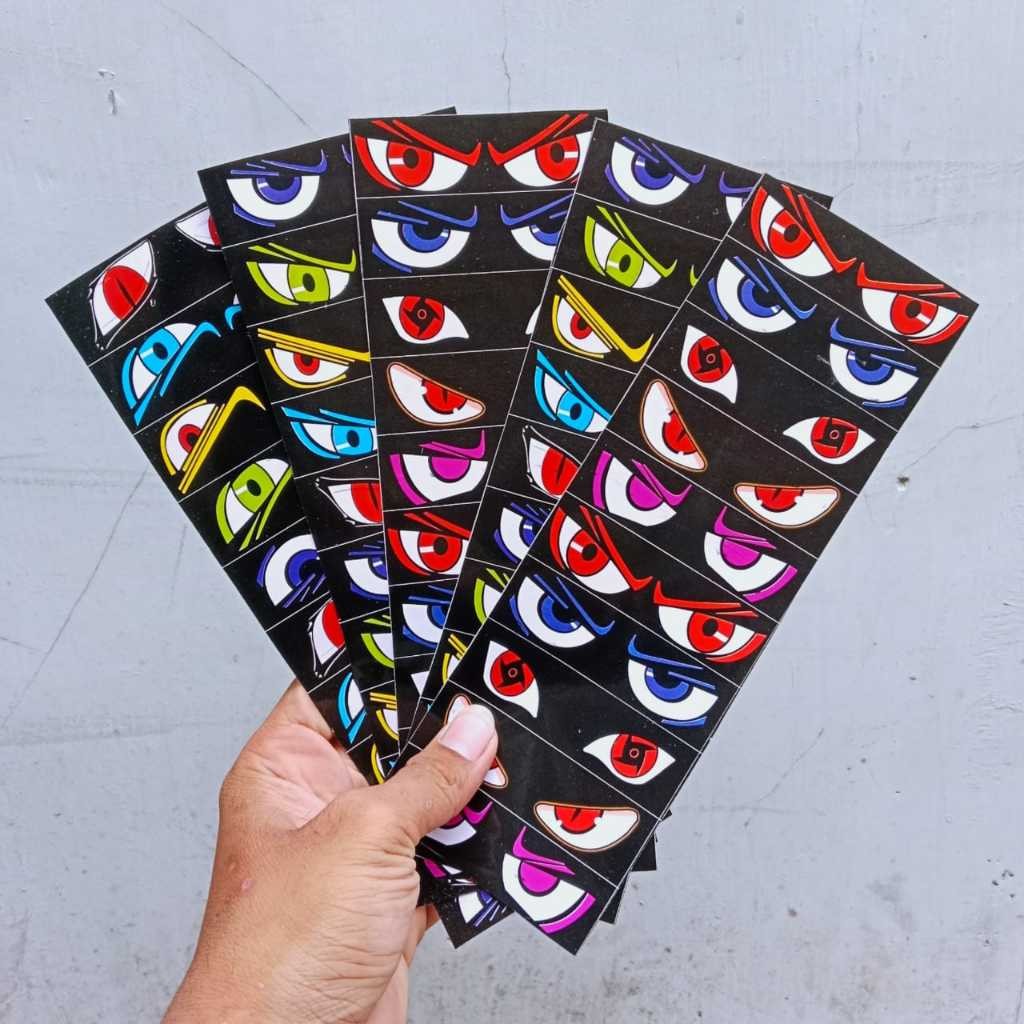Jual 1 LEMBAR ISI 10 PCS STIKER MATA TRUCK / STIKER MATA VIRAL BUS ...