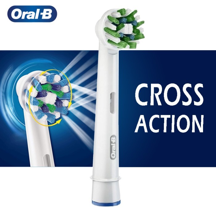 Jual Oral-B Replacement Brush Heads, Electric Toothbrush - Cross Action ...