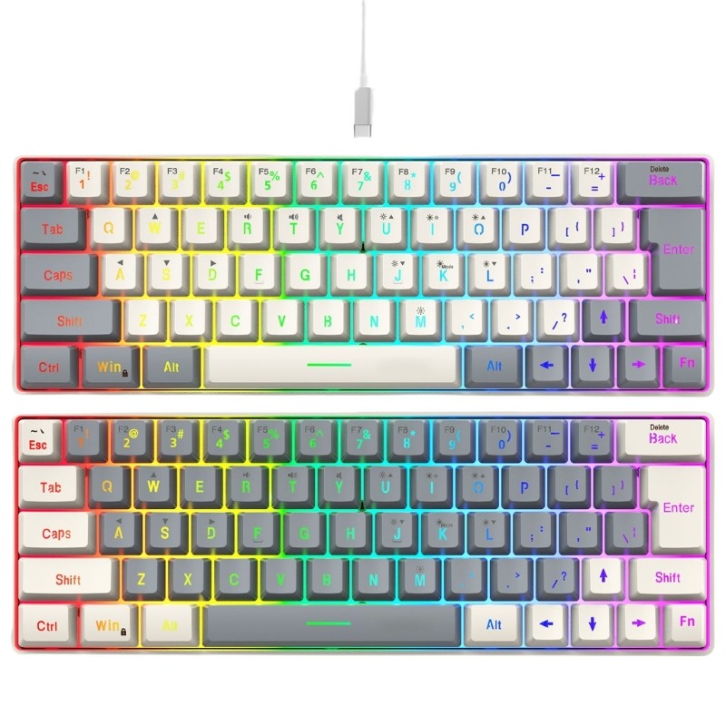 Jual Mechanical Keyboard LED Backlits for Home Office Corded Gaming ...