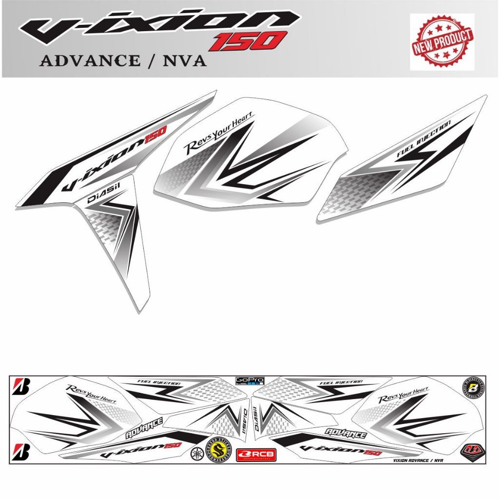 Jual VARIASI KEREN STRIPING MOTOR YAMAHA VIXION NVA LIST BARU | Shopee Indonesia