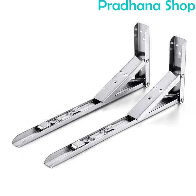 Jual Bracket Braket Siku L Besi Rak Ambalan Dinding Engsel Lipat ...