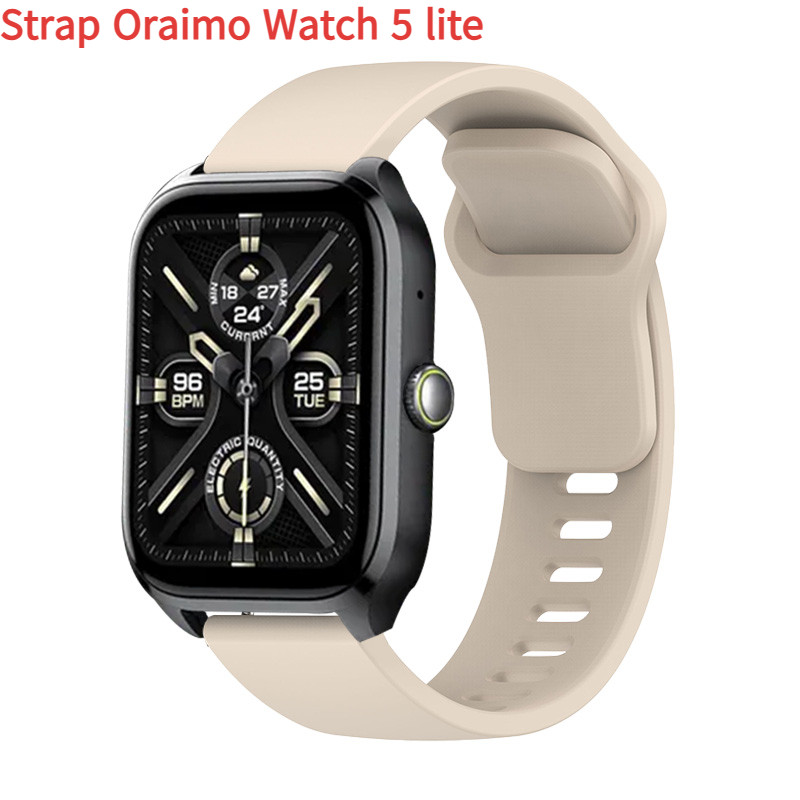 Jual Strap for ORAIMO Watch 5 Lite Soft Rubber Strap 22mm Tali ...