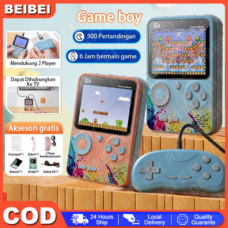 Jual COD Game Boy Bot Retro 500 in 1 Konsol Game Console 2 Pemain ...