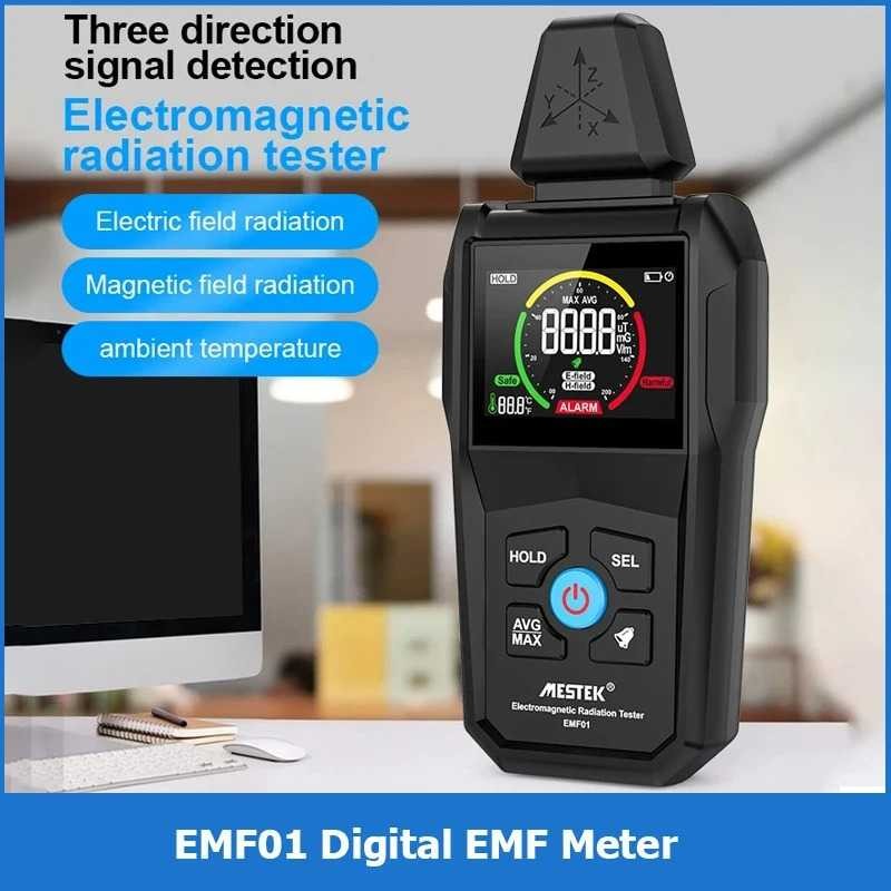 Jual Alat Deteksi Radiasi Elektromagnetik 3in1 EMF Detector Portable ...