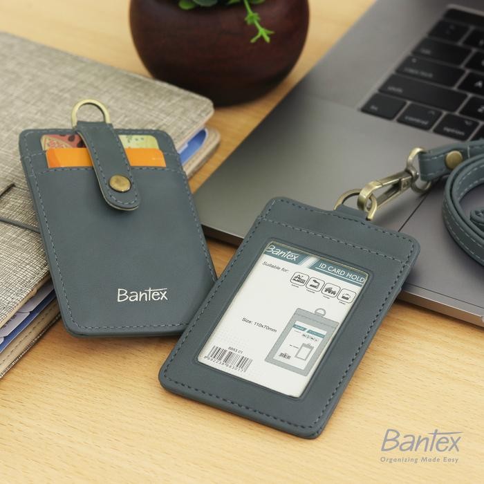 Jual New Collection Bantex Leather Name Tag ID Card Holder Button 8883 ...