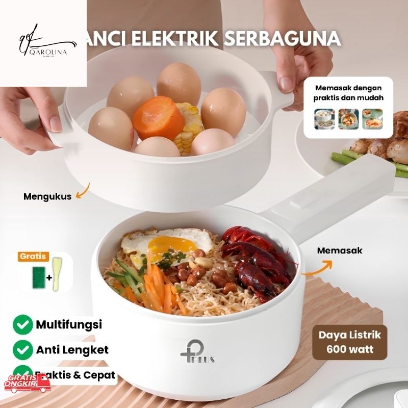 Jual Alat Masak / PPLUS Panci Listrik Multifungsi Anti Lengke + Kukus 2 ...