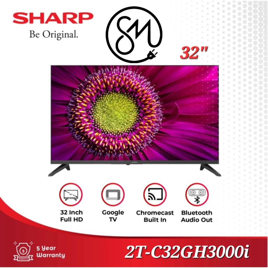 Jual LED TV Sharp 2T-C32GH3000i 32 inc Smart Google Digital 32GH3000i ...